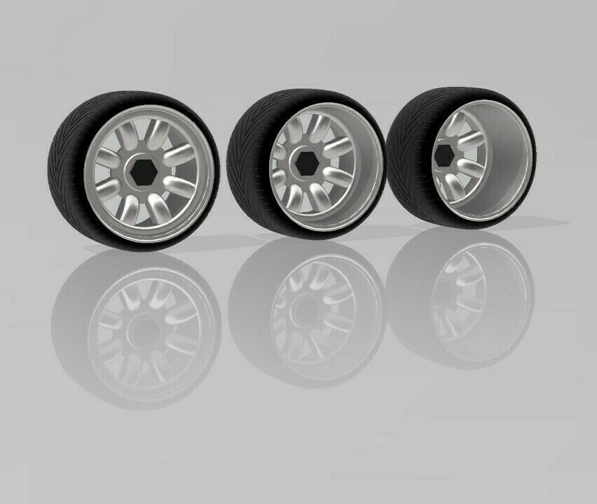 OBJ file Minilite Wheels 1:24 & 1:25 Scale 🎨・3D printer design to ...