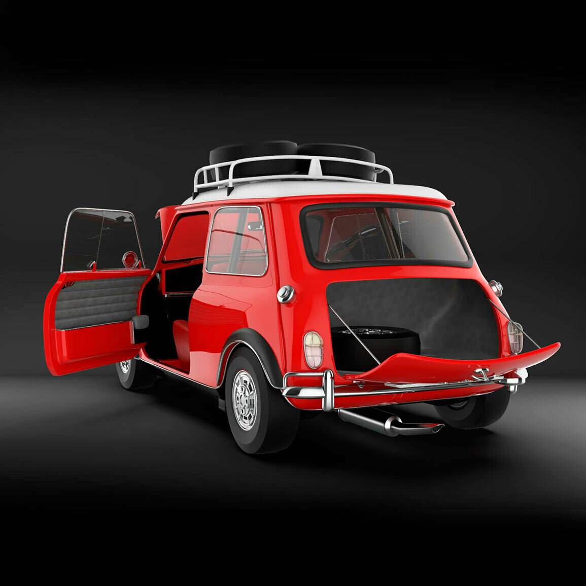 OBJ file Mini Morris Cooper Rally Montecarlo・3D printer design to ...