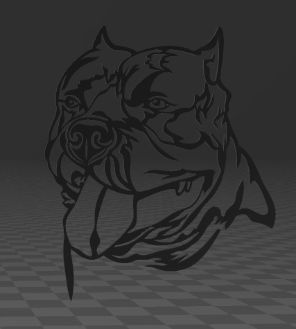 American Bully Head Drawings