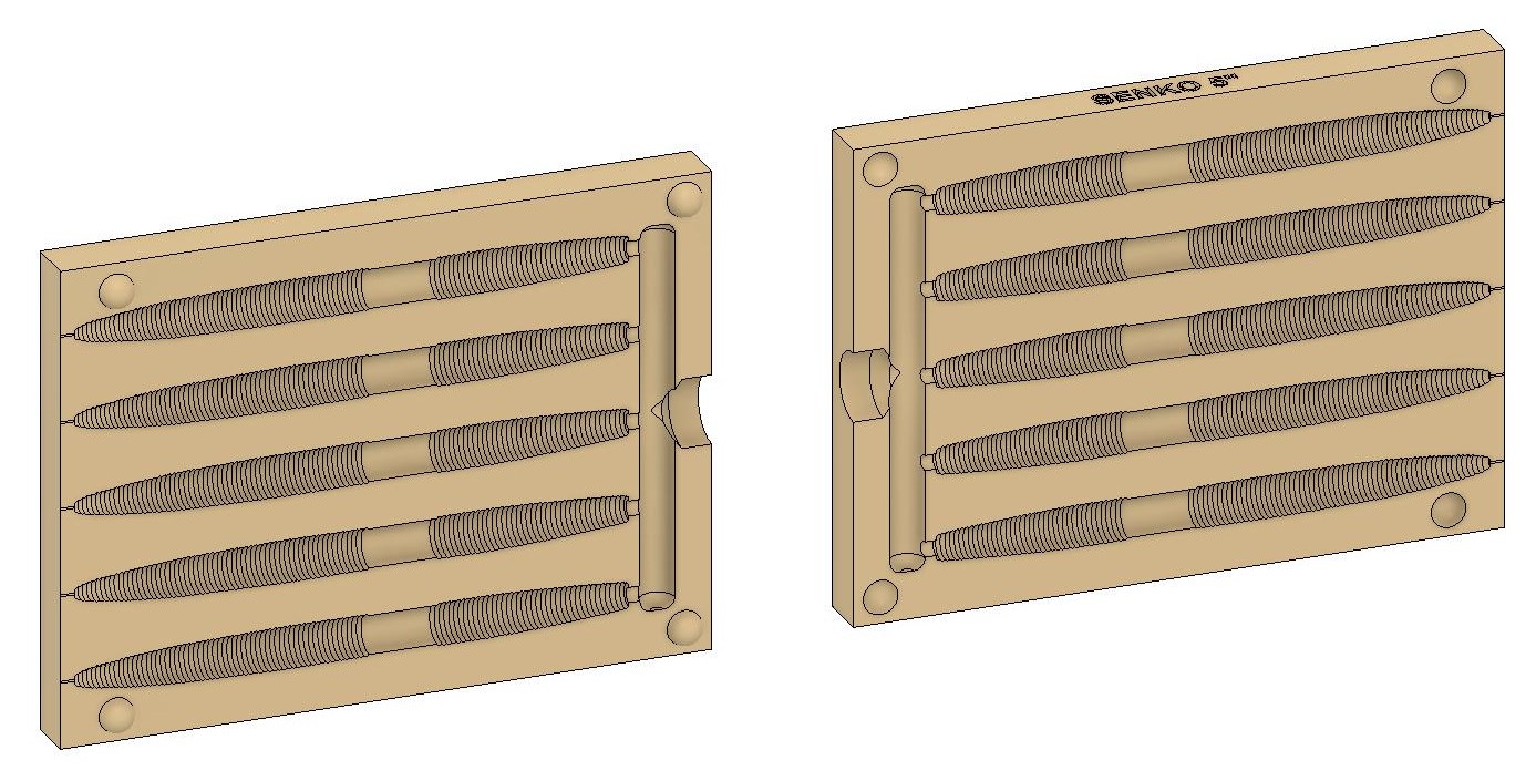 STL file Mold Soft Bait Senko 5" Worm 🪱・Model to download and 3D print ...