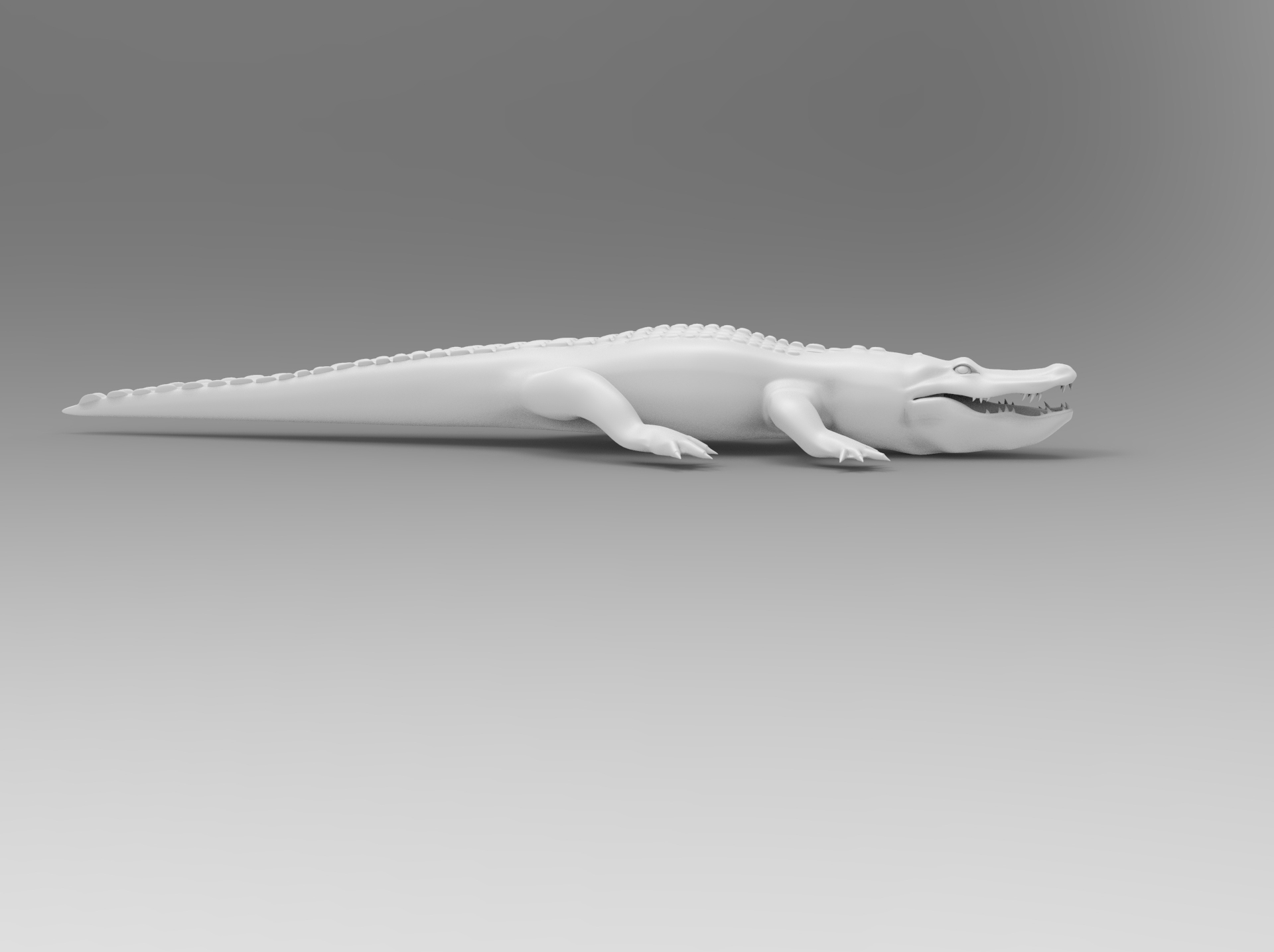 OBJ file aligator・3D printer model to download・Cults