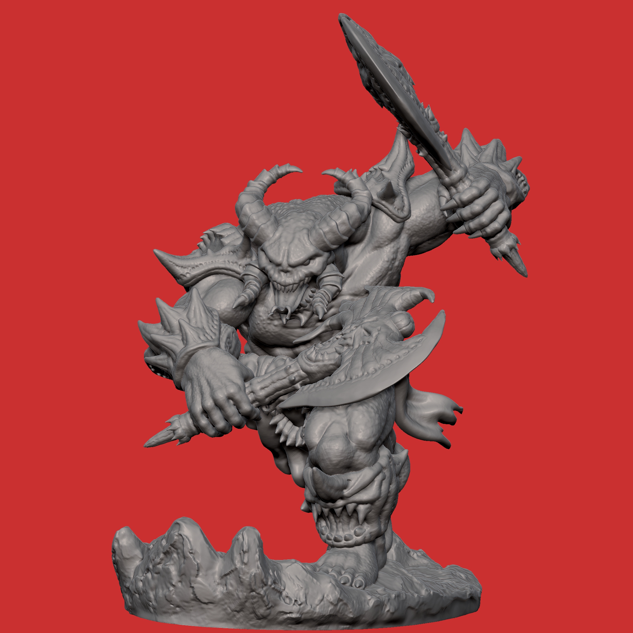 STL file Demon Warlord・3D print design to download・Cults