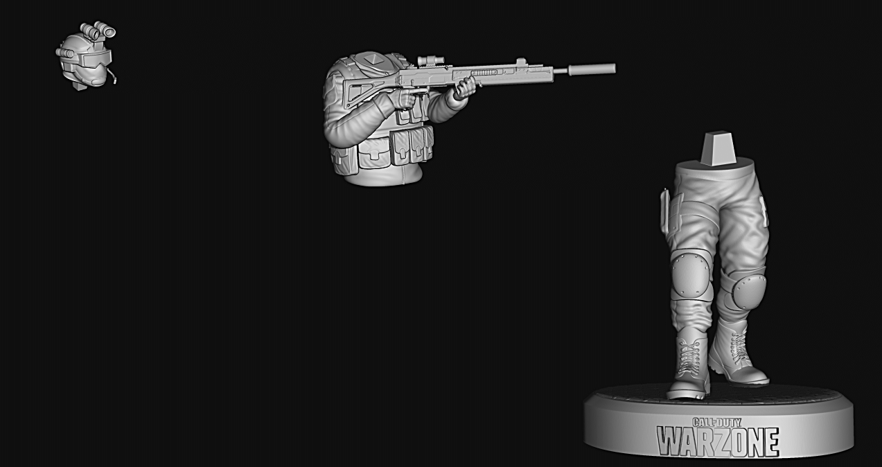 Archivo 3D MIL SIM Shadow Company COD Warzone・Diseño de impresora 3D ...