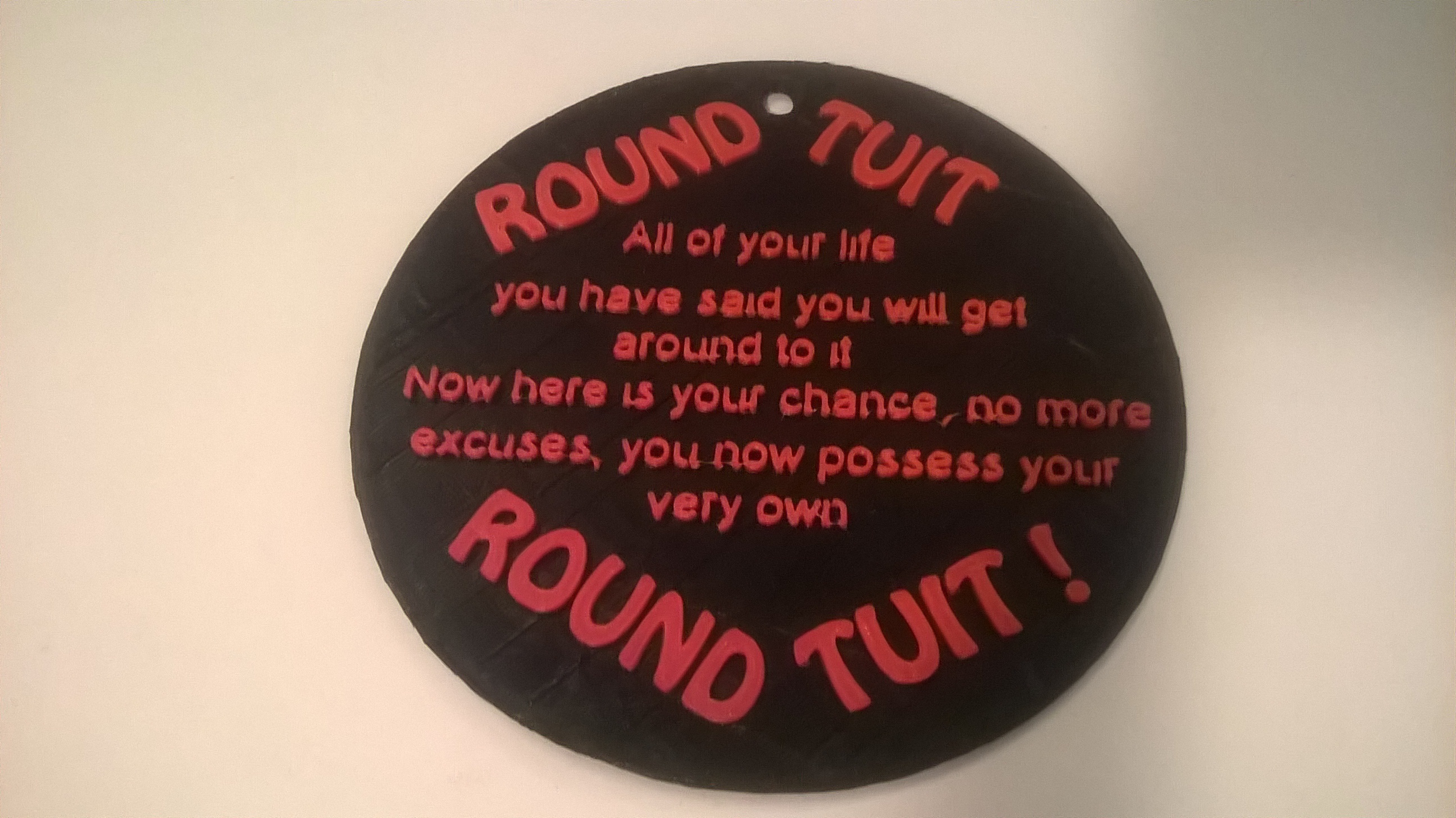 STL file Round Tuit SIgn・Model to download and 3D print・Cults