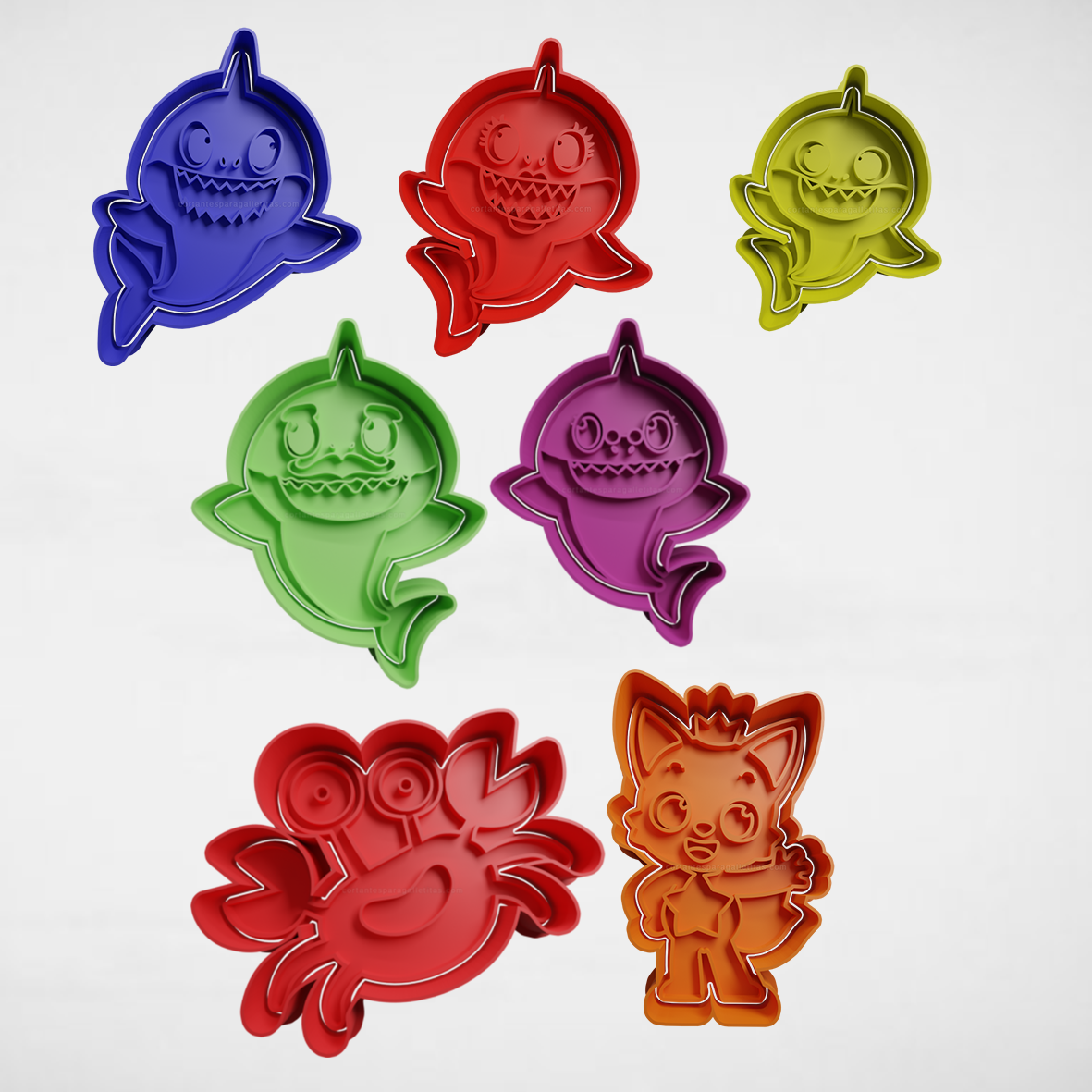 STL file Set baby shark x7・3D print design to download・Cults