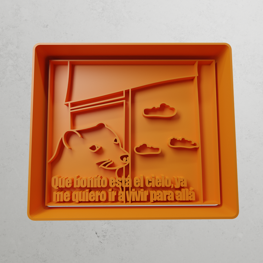 STL file Cheems "how beautiful is the sky, I want to go to live there ...