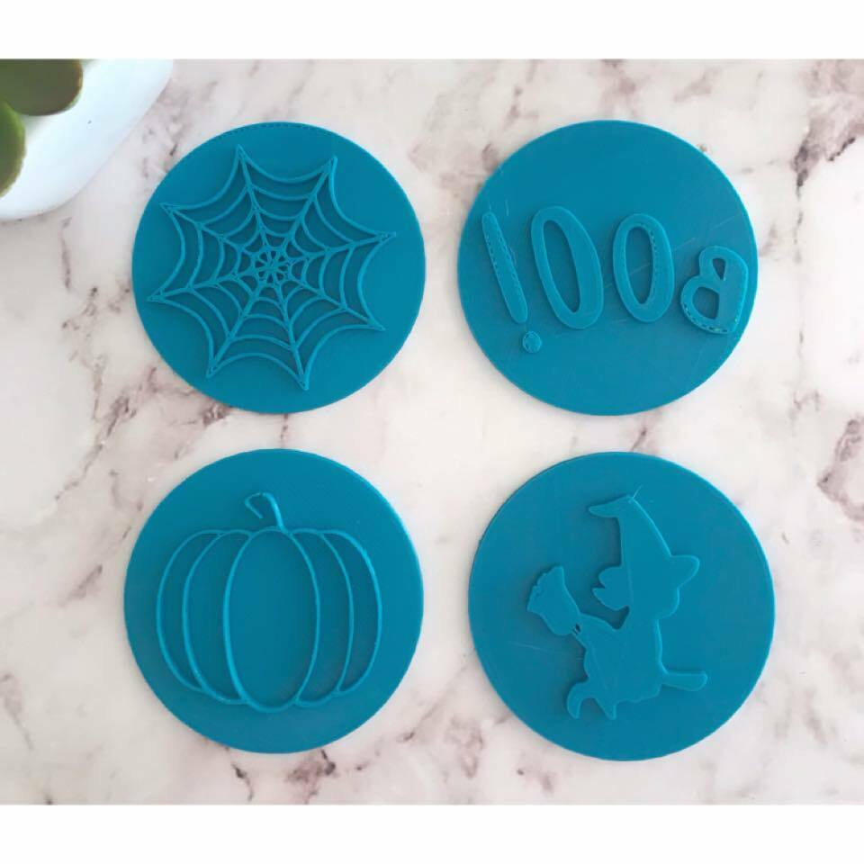 STL file Kit 4 Halloween stamps for fondant, cookie, etc.・3D print ...