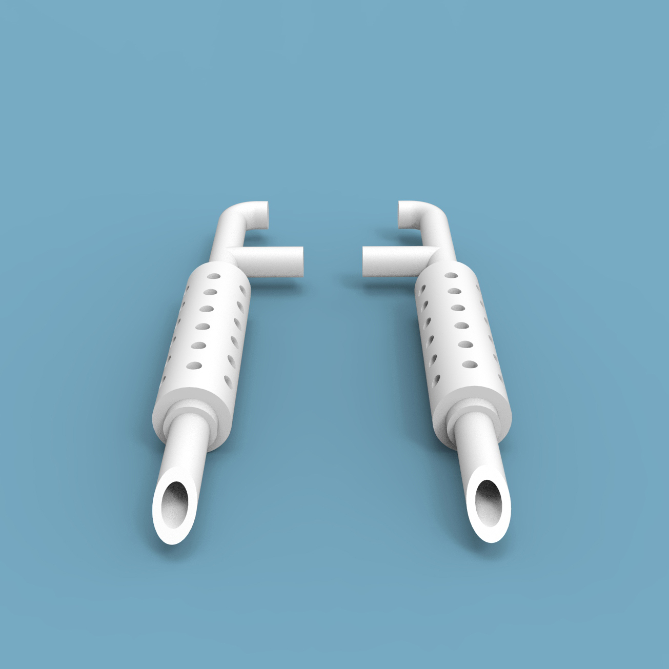 Free STL file Side pipes / big rig style exhaust - accessory for model ...