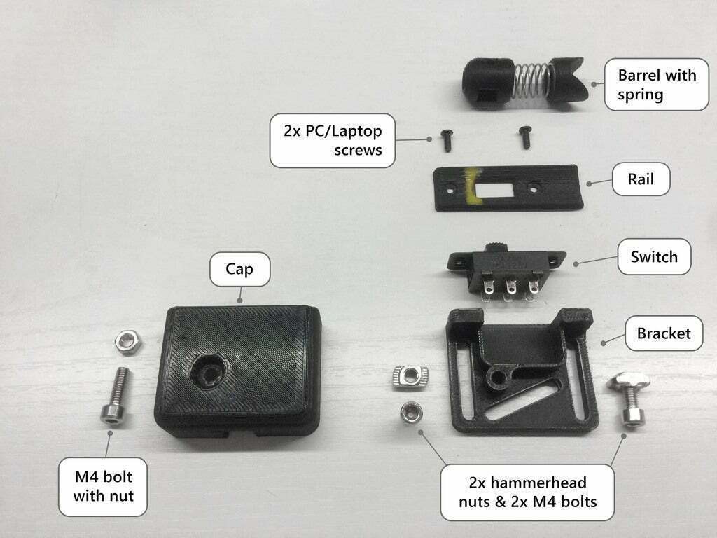 Archivo STL gratis Autoconmutador OFF para la Viuda Negra de Tevo ...
