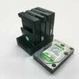 Download free STL file Hard Drive Storage for 2.5 & 3.5 (variety in ...