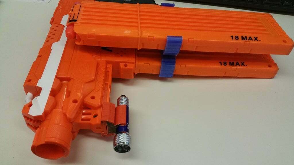Free STL file Nerf stryfe Dual mag holder・3D printing idea to download ...