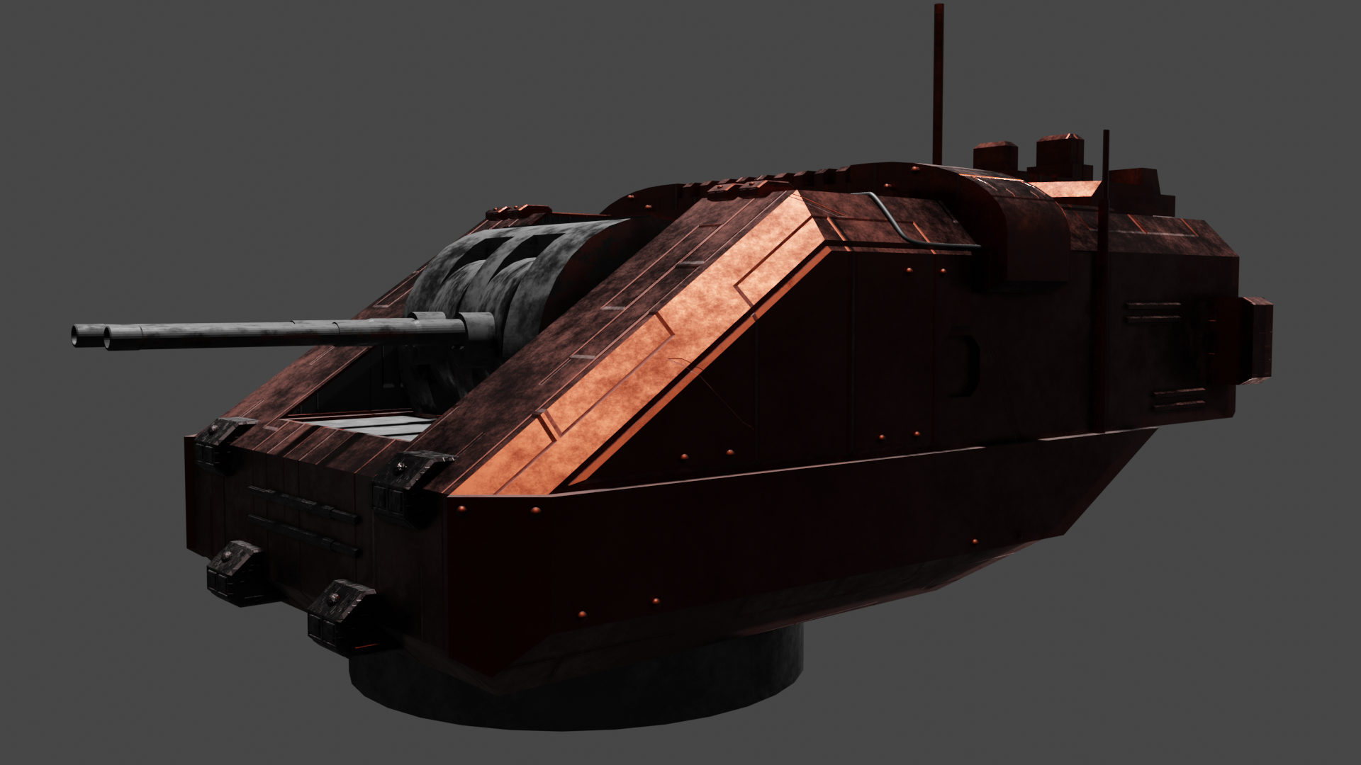 Free OBJ file War turret・3D printer design to download・Cults