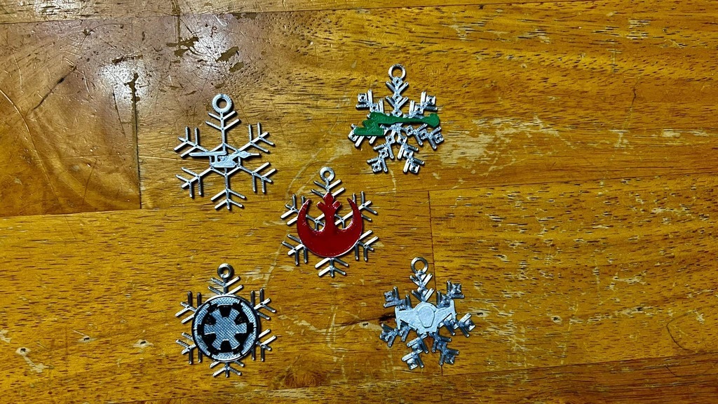 Free 3D file Star Trek Star Wars Snowflake Ornaments ⭐・3D printer ...