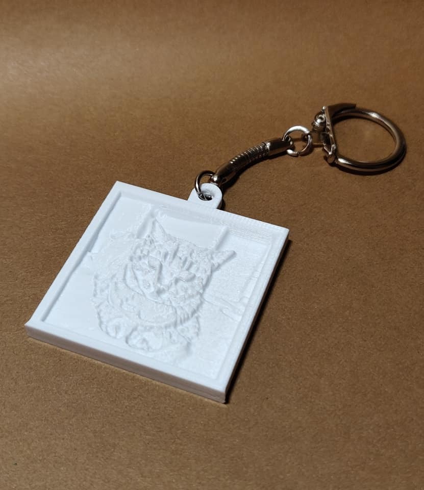 Файл STL Lithophane cat key・Дизайн для загрузки и 3D-печати・Cults
