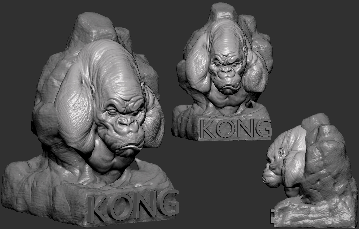 Fichier 3D kong-bust・Plan imprimable en 3D à télécharger・Cults