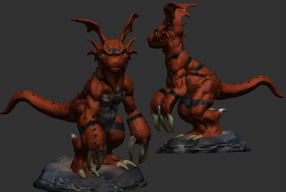 3D file guilmon .stl・3D print model to download・Cults