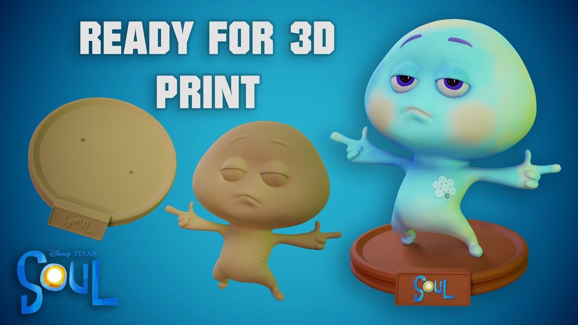 Fichier 3D 22 Soul Disney Pixar 3D print model - Fan Art 3D print model ...
