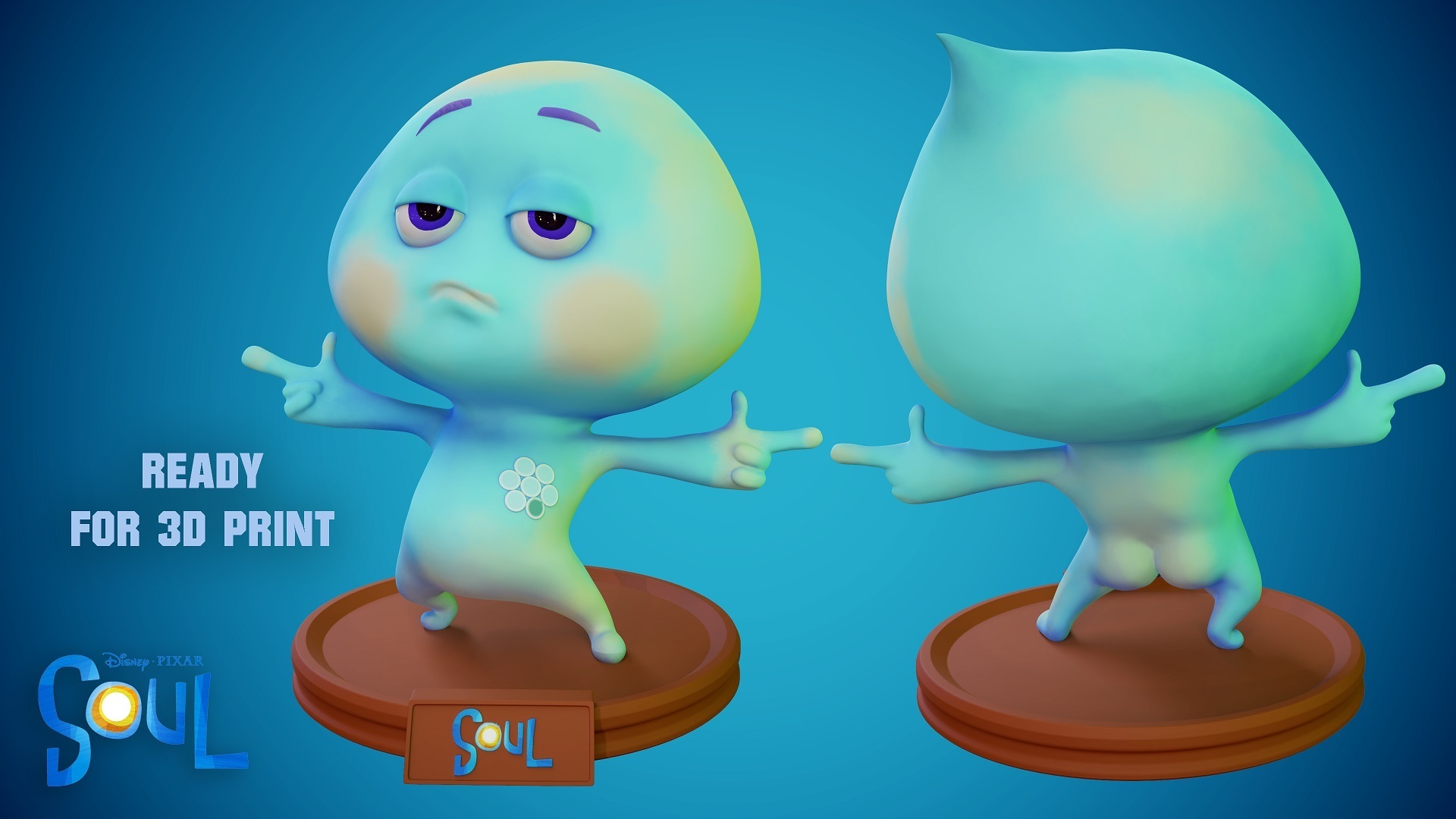 Fichier 3D 22 Soul Disney Pixar 3D print model - Fan Art 3D print model ...