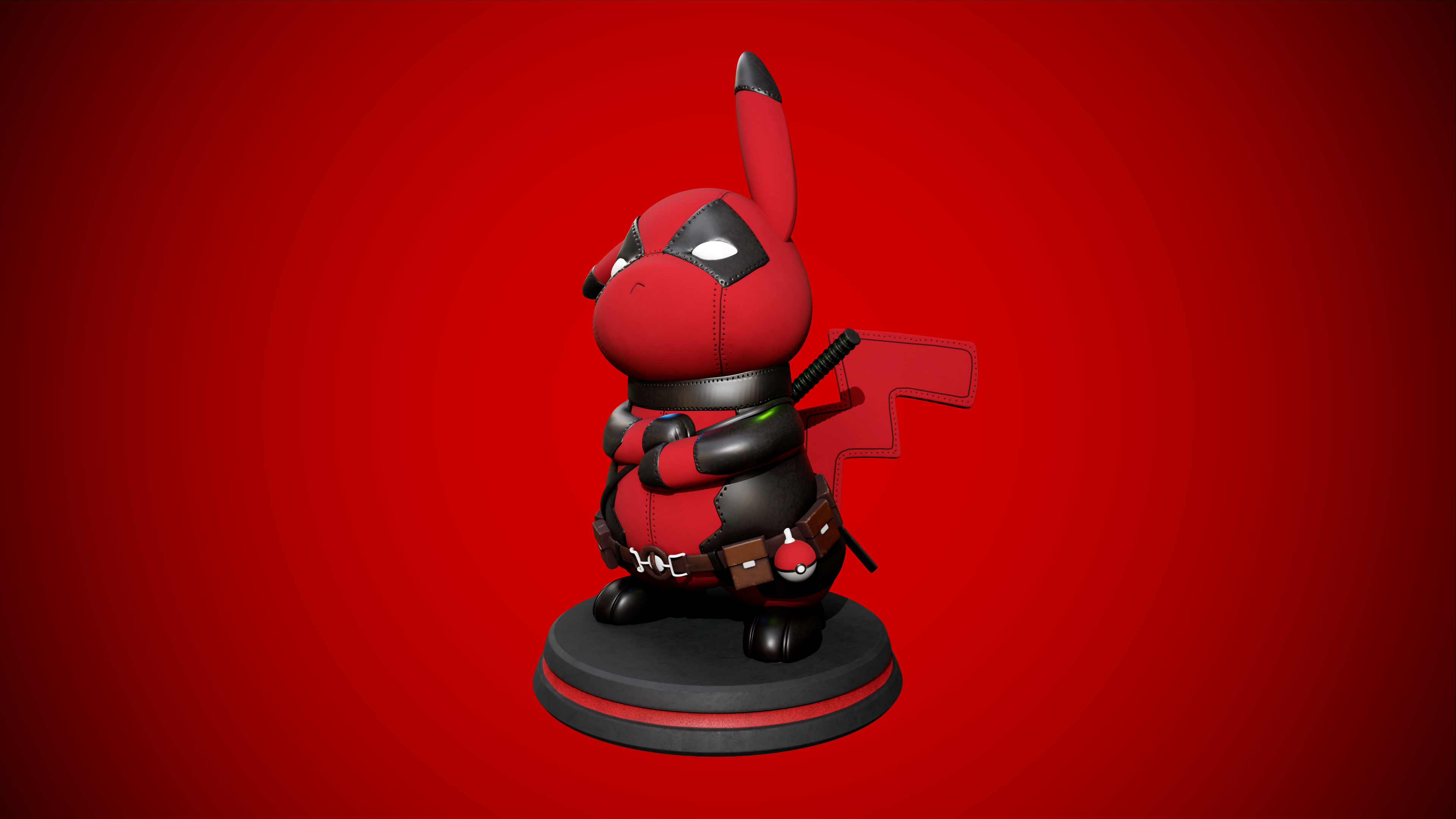 3D file Pikachu - Deadpool 3D print model 🎨・3D print object to download ...