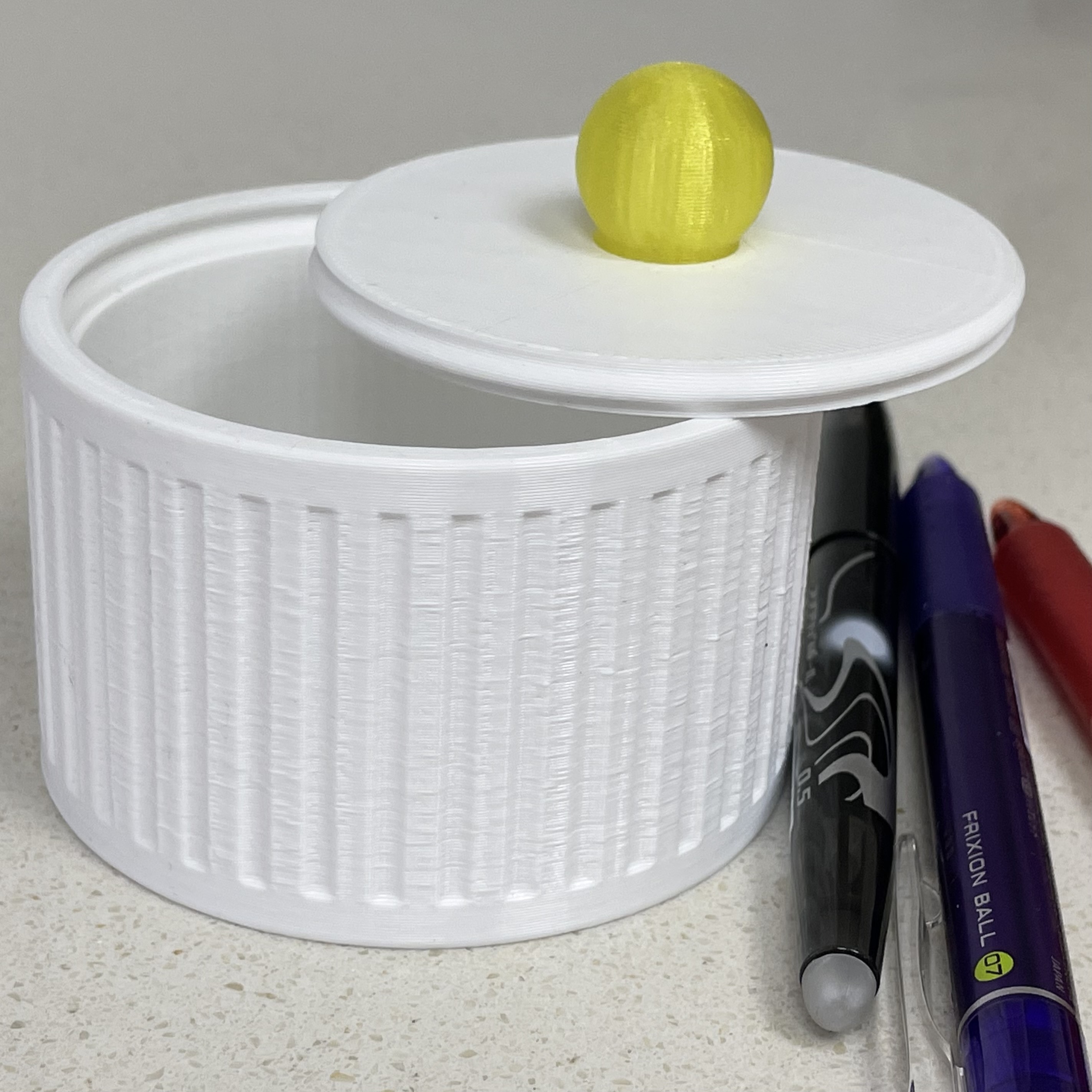 Free STL file Round Canister with Knob Lid・Object to download and to 3D ...