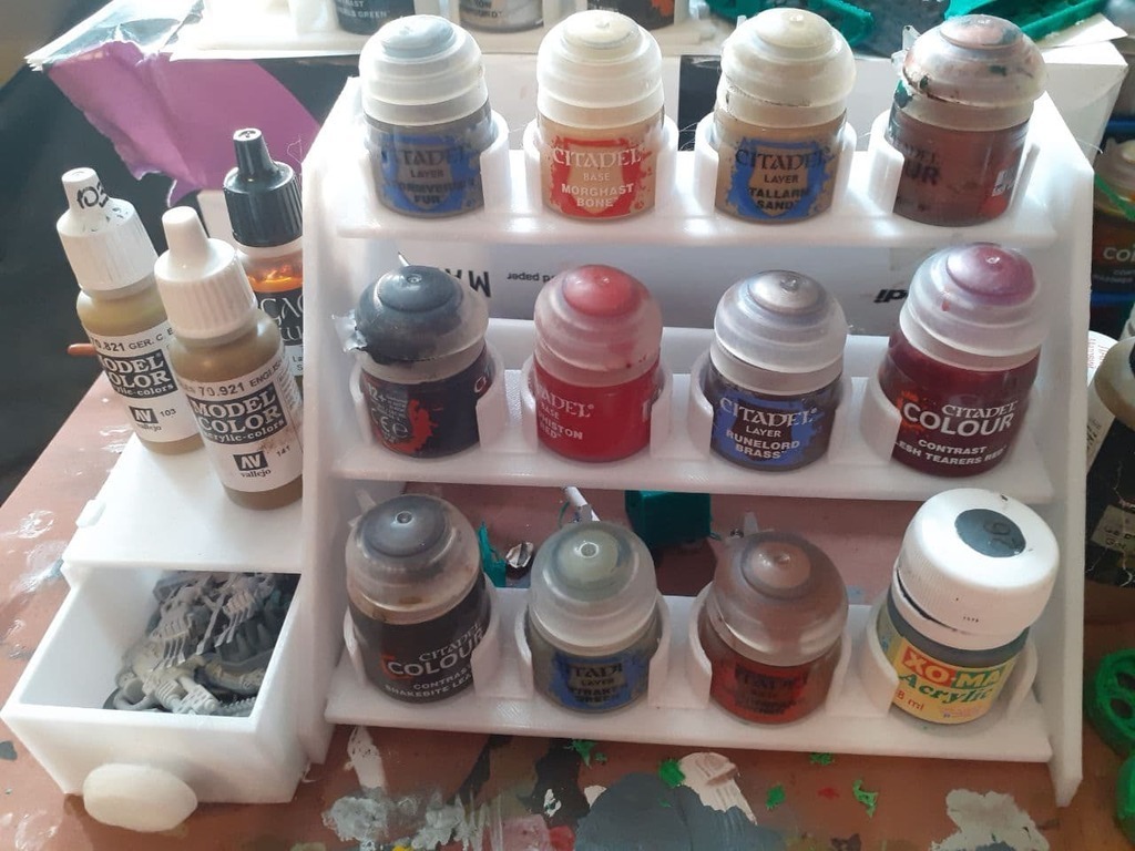 Free 3D file Modular Paint Rack/Workplace 🎨・3D printing template to ...