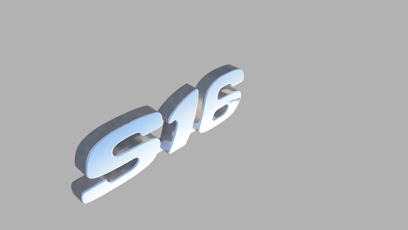 Fichier OBJ Logo S16 Peugeot 206 🚙・Objet pour impression 3D à ...