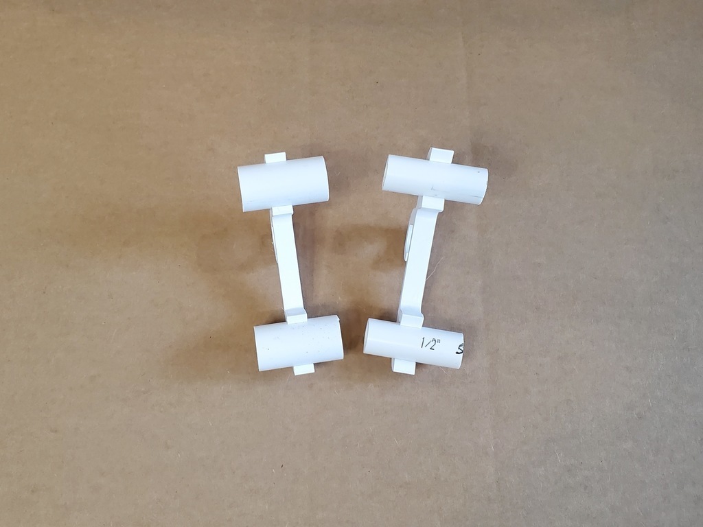 Free STL file 1/2" & 3/4" PVC Dual Hanging Gutter Clip・3D print design ...