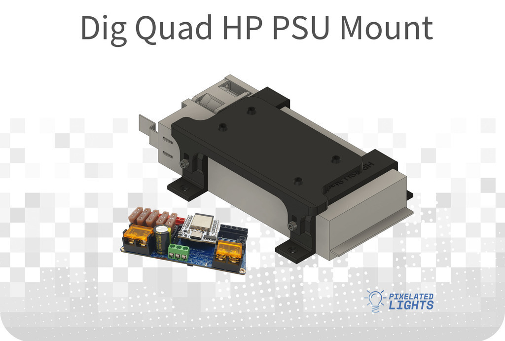 Free 3D file QuinLED Dig Quad Controller HP PSU Mount System・3D printer ...