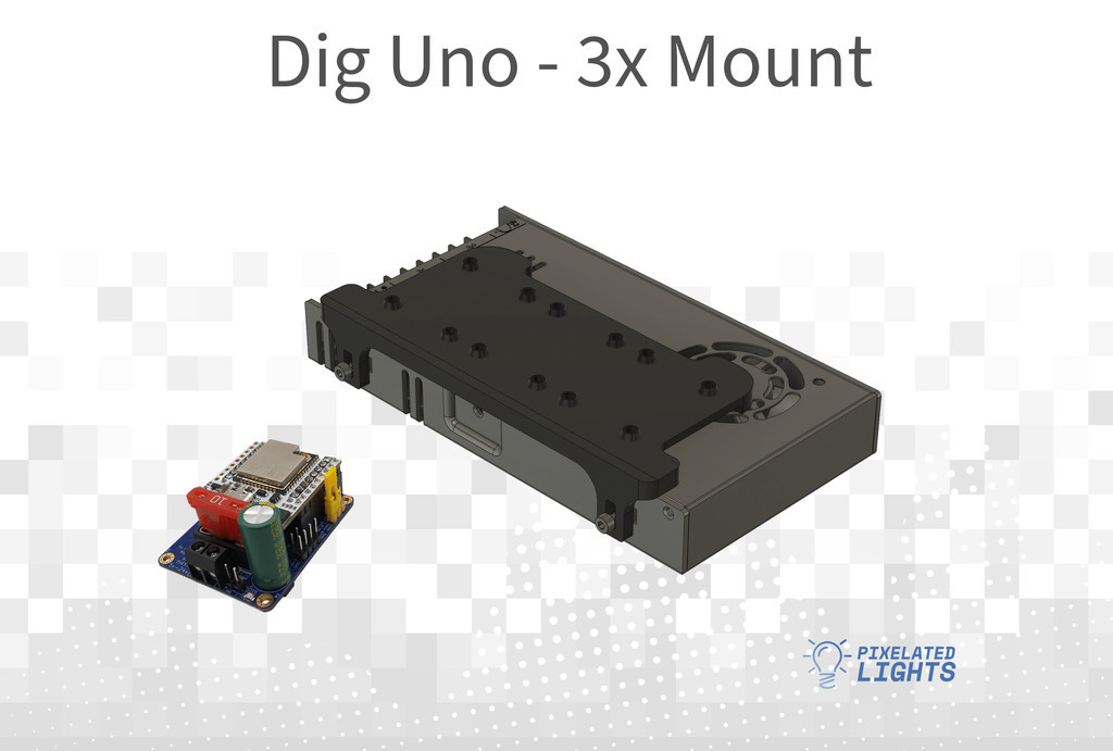 Free 3D file QuinLED Dig Uno - 3x Mount 🔌・Model to download and 3D print・Cults