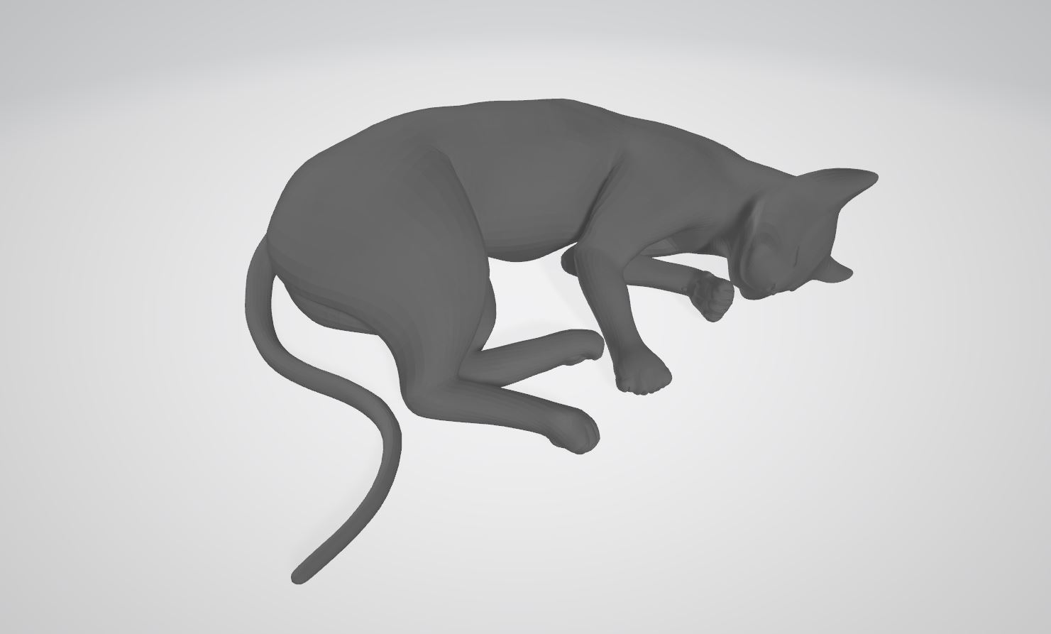 Free STL file Cat sleeping・3D print object to download・Cults