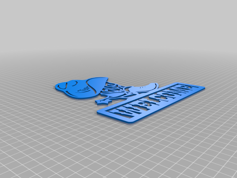 Free STL file Welcome 🤠・3D print design to download・Cults