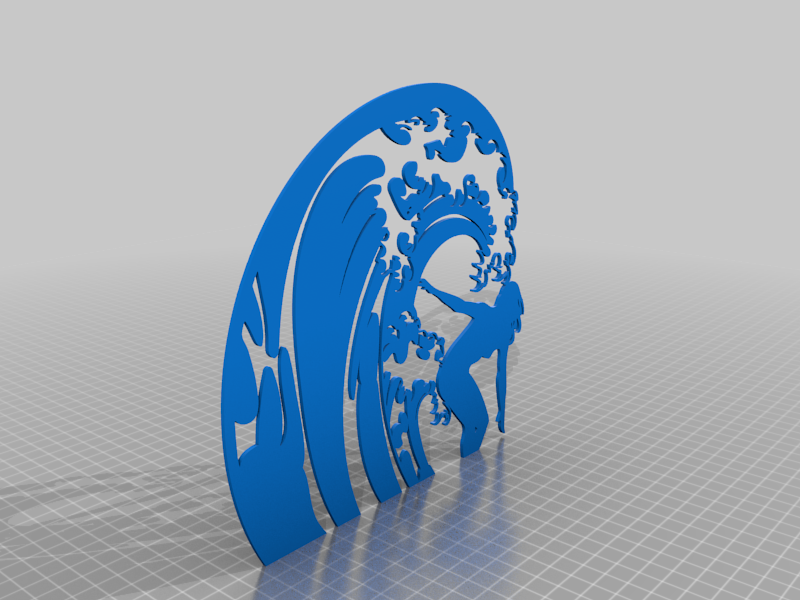 Archivo 3D gratis Surf Girl・Objeto imprimible en 3D para descargar・Cults