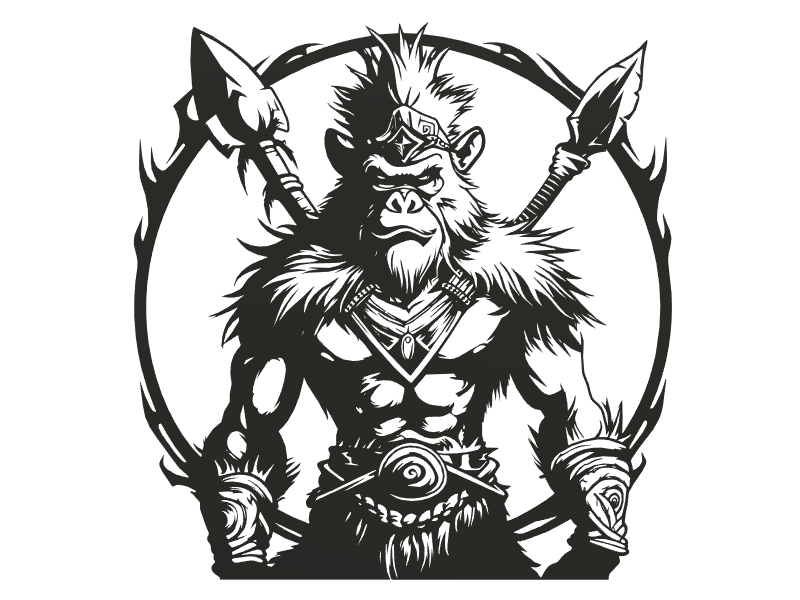 Archivo 3D gratis Guerrero simio 🖼️・Modelo de impresión 3D para ...