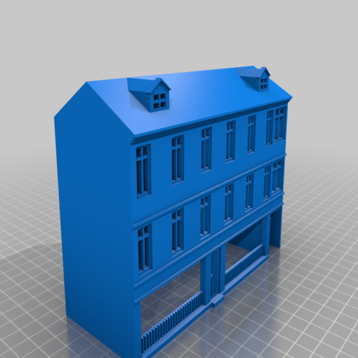 Download free STL file Town house in H0 / HO • 3D print design ・ Cults