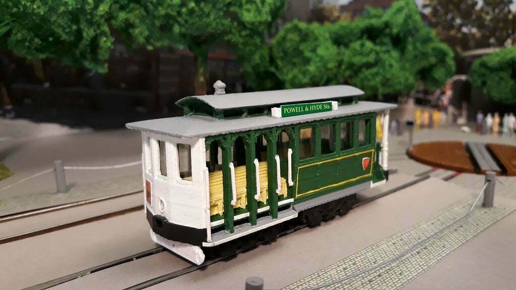 Free STL file San Francisco Cable Car in HO / H0・3D print design to ...