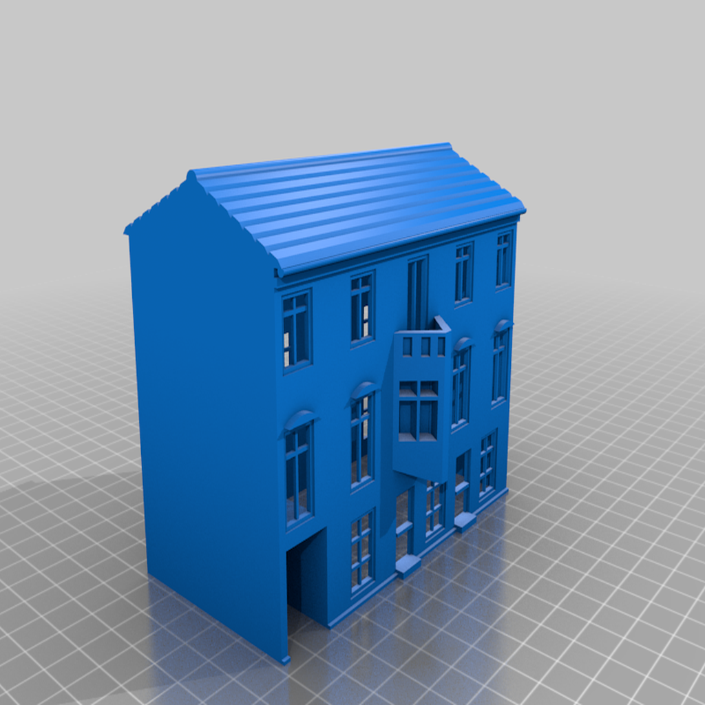 Free STL file Town house in H0 / HO・3D printable model to download・Cults