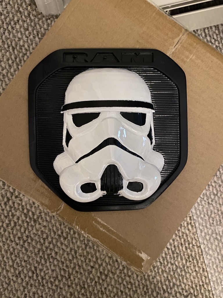 Free 3D file 5th Gen RAM storm trooper tailgate badge・3D printer design ...