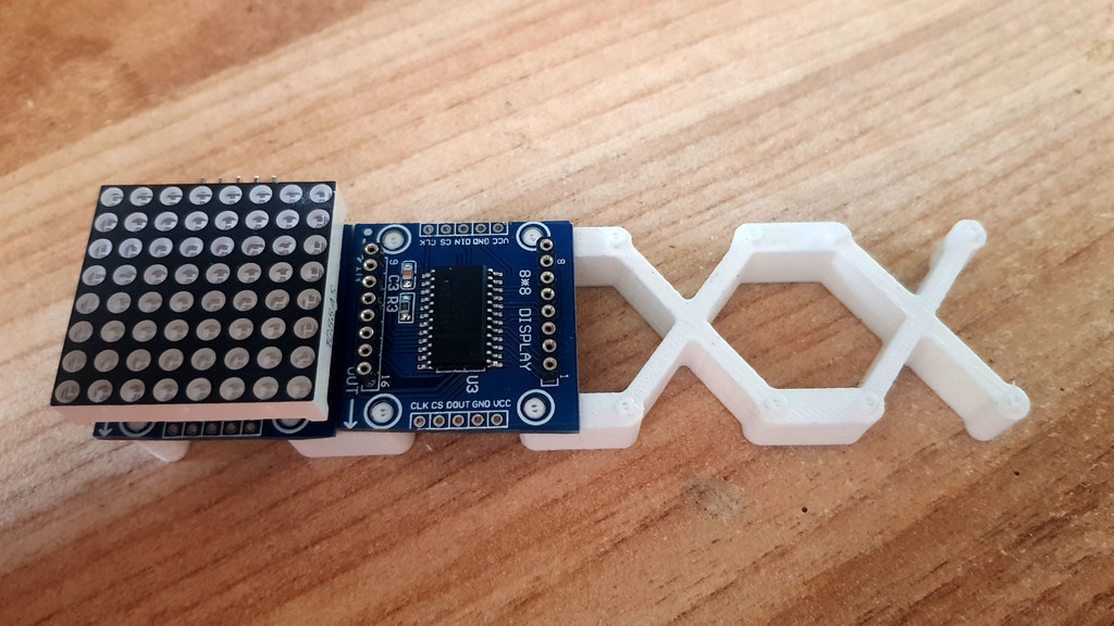 Free 3D file Single LED Matrix 8x8 to 8x32 mounting base vertical and ...