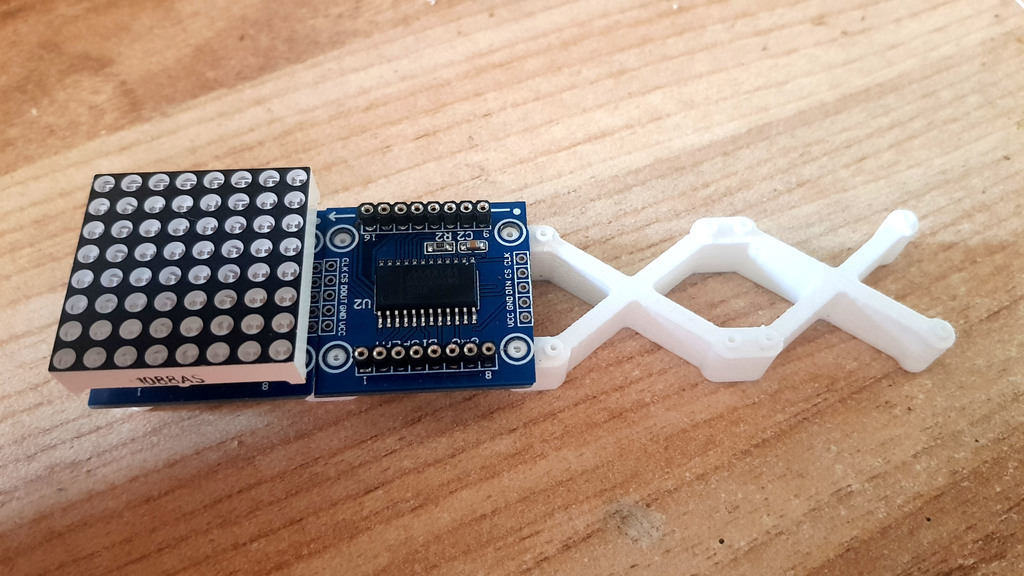 Free 3D file Single LED Matrix 8x8 to 8x32 mounting base vertical and ...