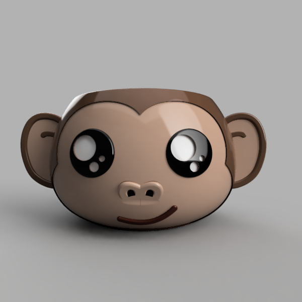 STL file CUTE MONKEY VASE PLANTER・3D printable model to download・Cults