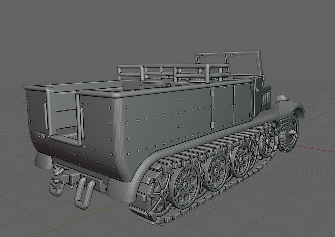 STL file Sd.Kfz 11 - German Half-track for Wargame 🪖・3D printer design ...