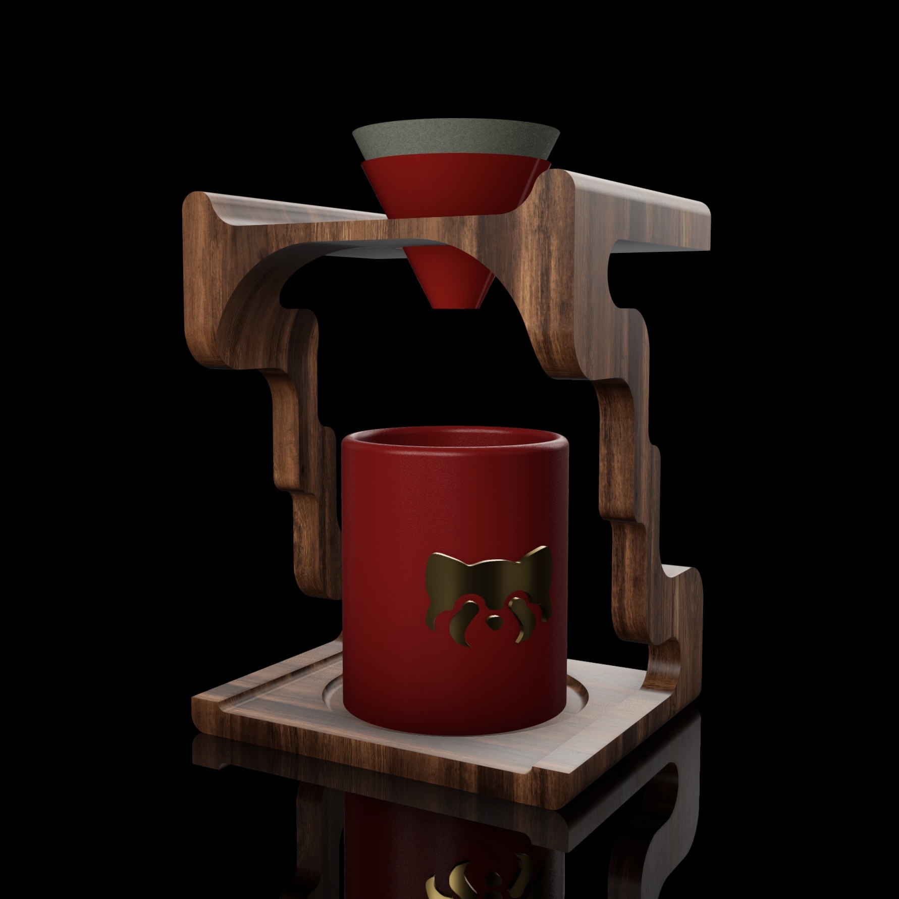 3D file Wooden Coffee Filter Holder・3D print model to download・Cults