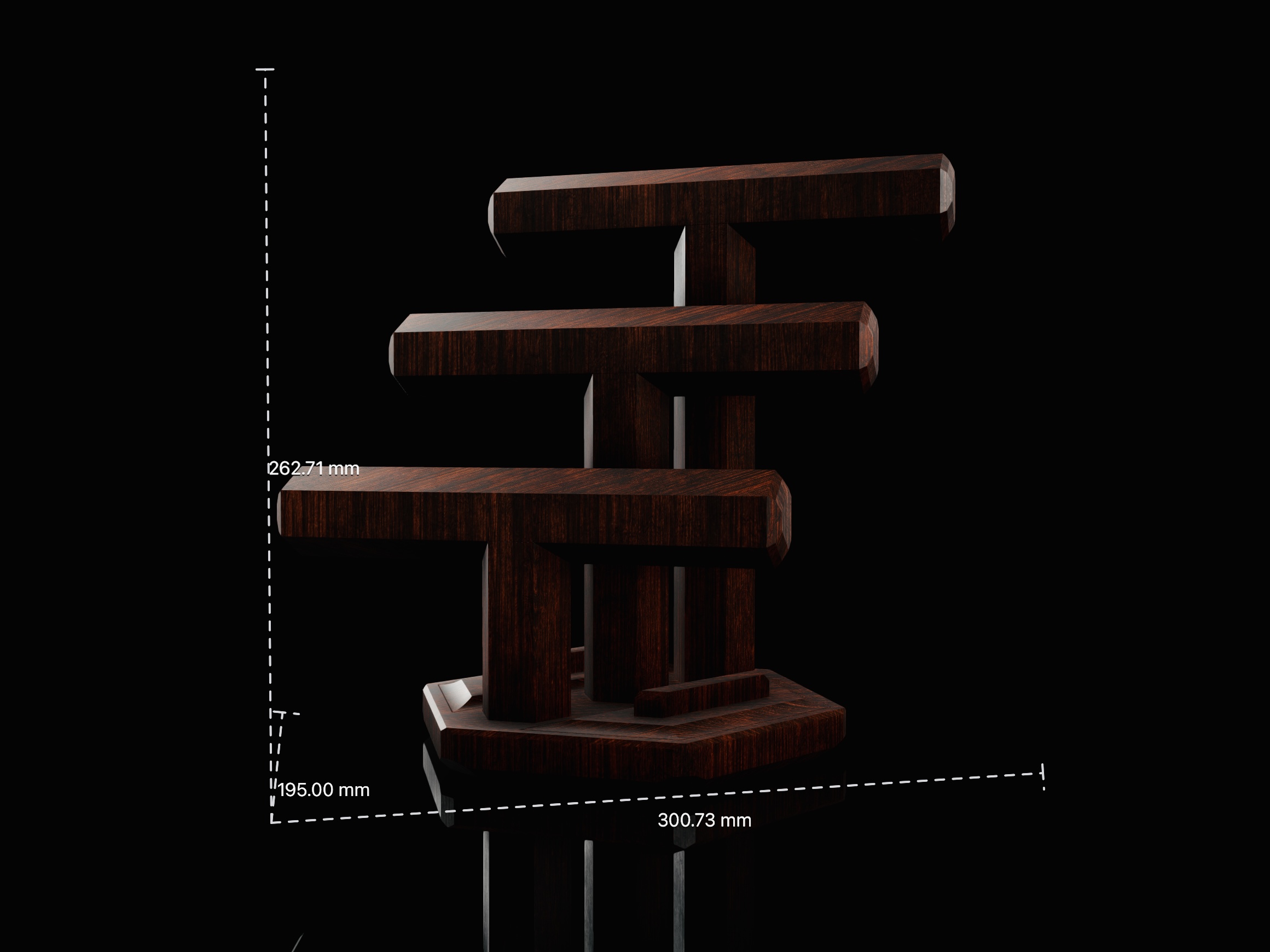 3D file Wooden Pillar Jewelry Stand 🪵・Model to download and 3D print・Cults