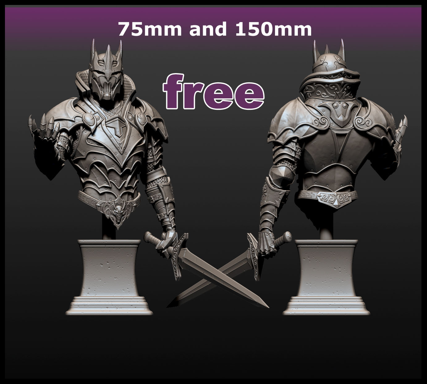 Free 3D file VAMPIRE KNIGHT BUST PACK・Template to download and 3D print ...