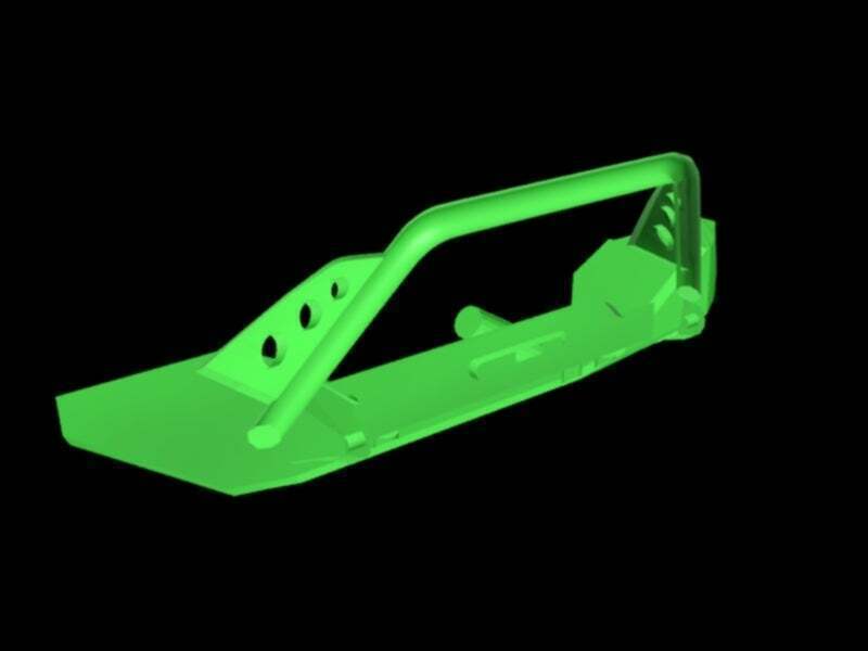 Free STL file SCX10 JK Shorty Front Bumper SCX10 3 🚁・3D printer model ...