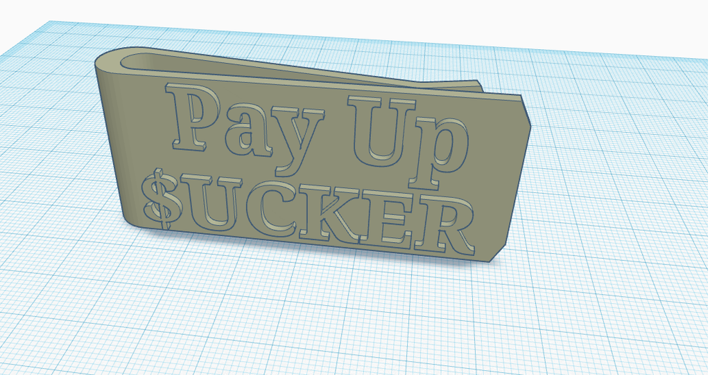 Fichier 3D gratuit Pay Up Sucker Money Clip ⬆️・Design pour imprimante 3D à télécharger・Cults