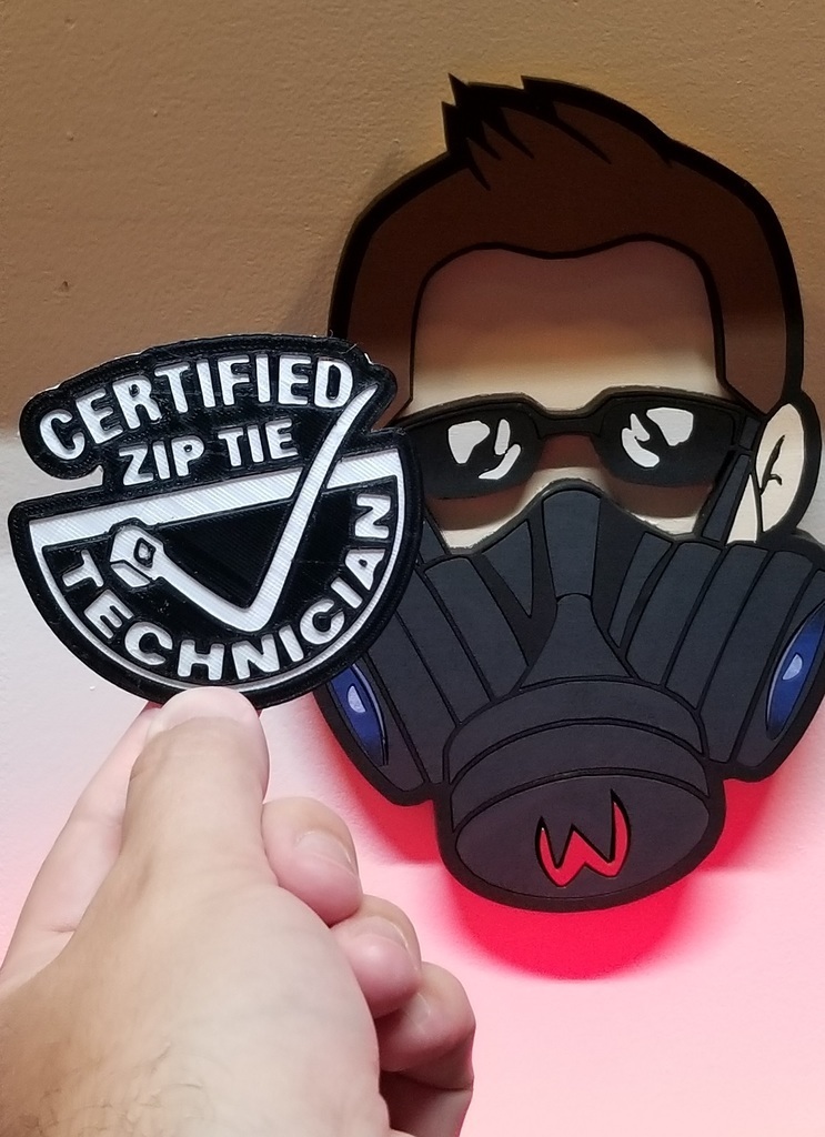 Free 3D file Certified Zip Tie Technician 🤐・3D printing design to ...
