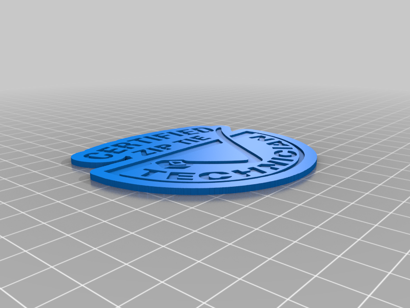 Free 3D file Certified Zip Tie Technician 🤐・3D printing design to ...