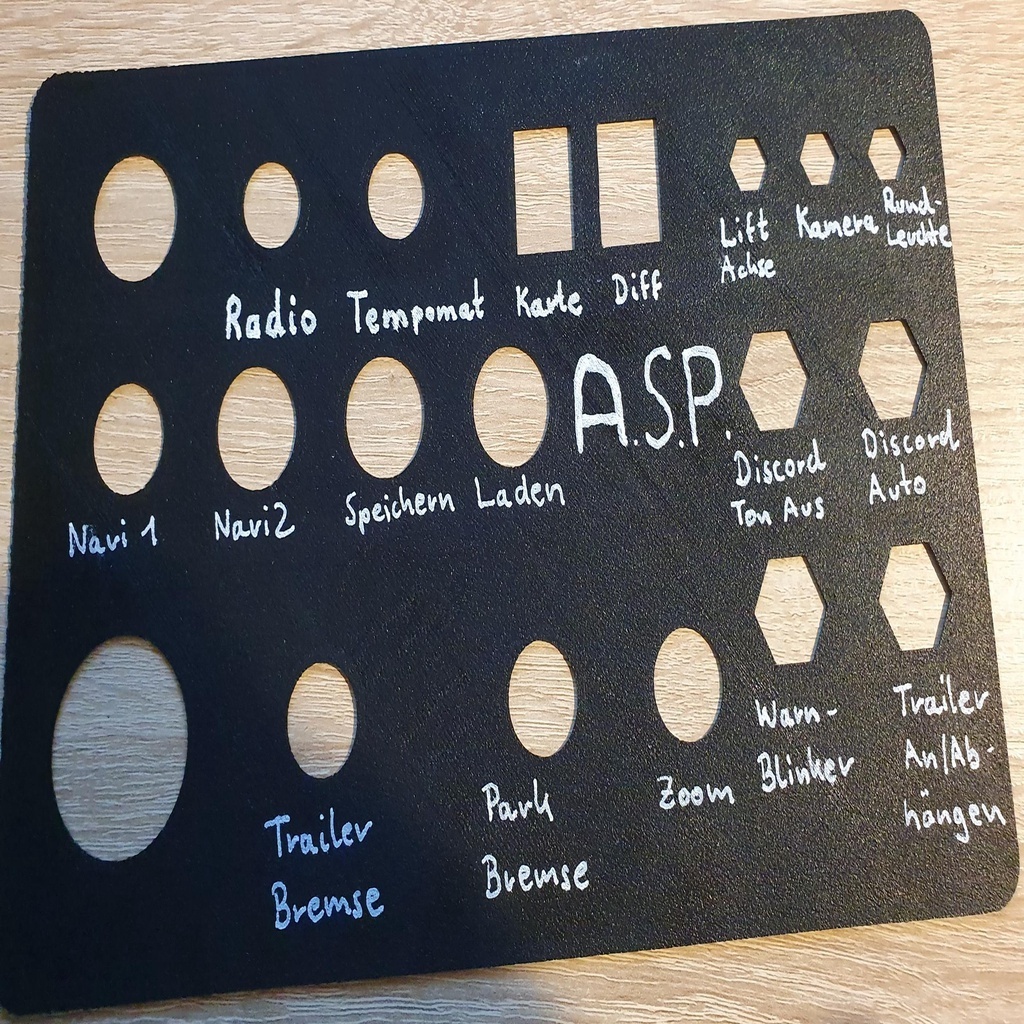 Archivo 3D gratuito A.S.P. Botonera (Heavy Hauler) Placa frontal・Objeto ...