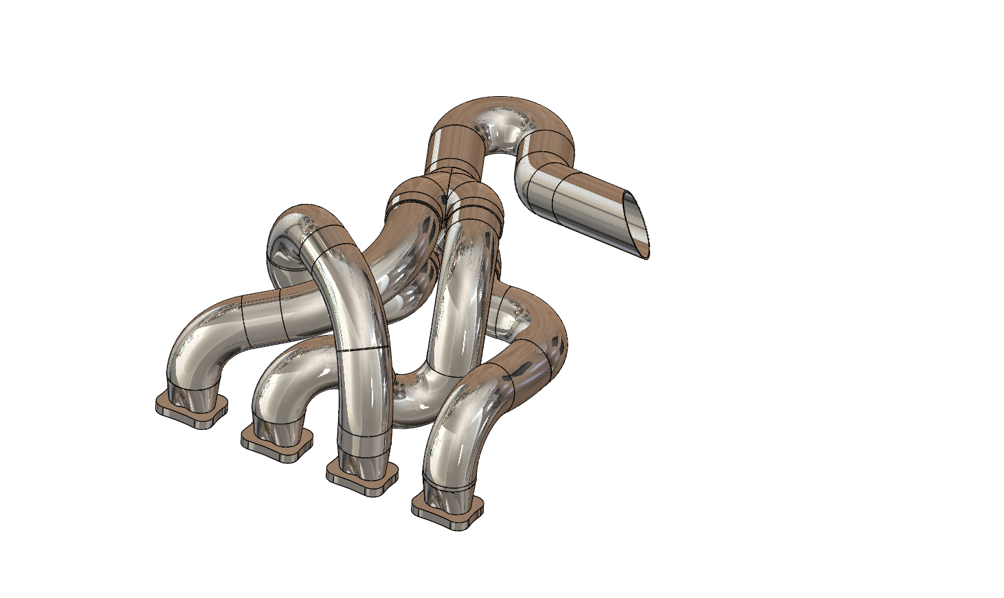 STL file formula one exhaust manifold・3D printer design to download・Cults